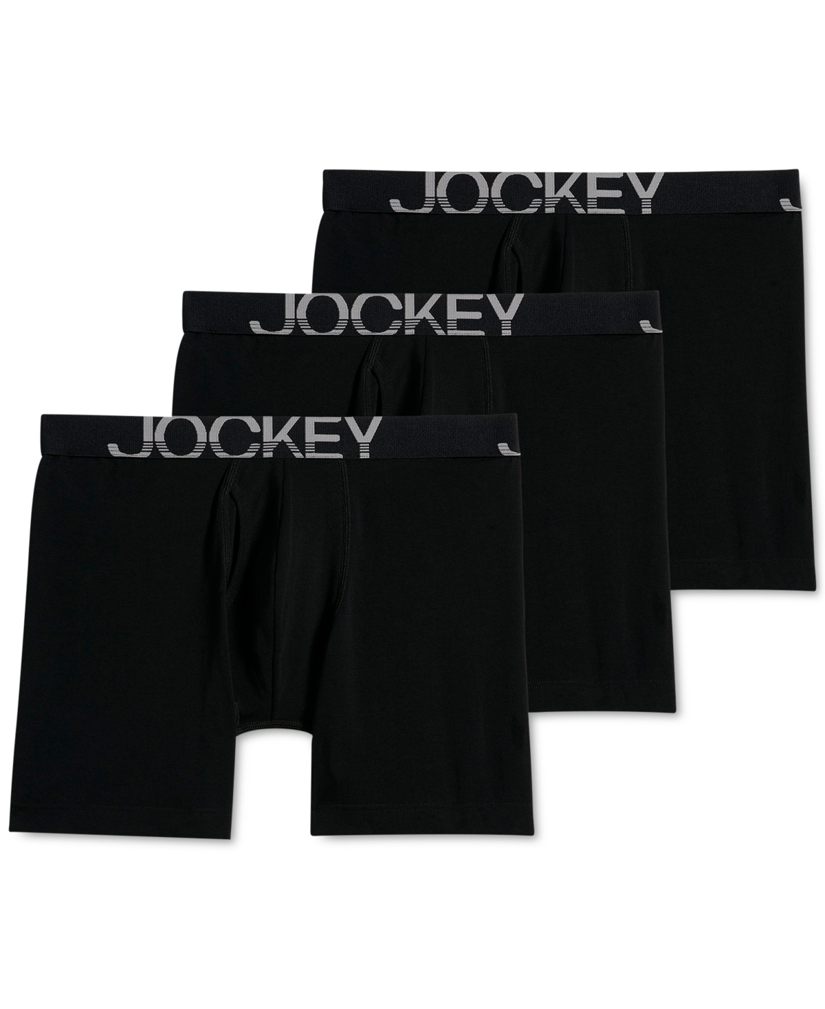 Click here for Jockey 3-Pack ActiveStretch 7 Boxer Briefs - Black prices