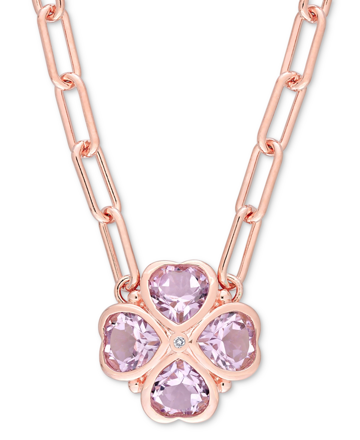 Click here for Rose Quartz (2-1/5 ct. t.w.) & Diamond Accent Hear... prices