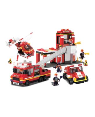 Brictek Fire Station with Sound and Light, 713 Pieces - Macy's