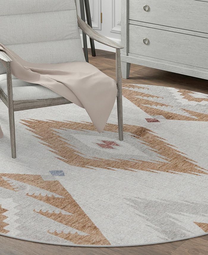 Bayshore Home Adobe ADO06 7' x 7' Round Area Rug - Macy's