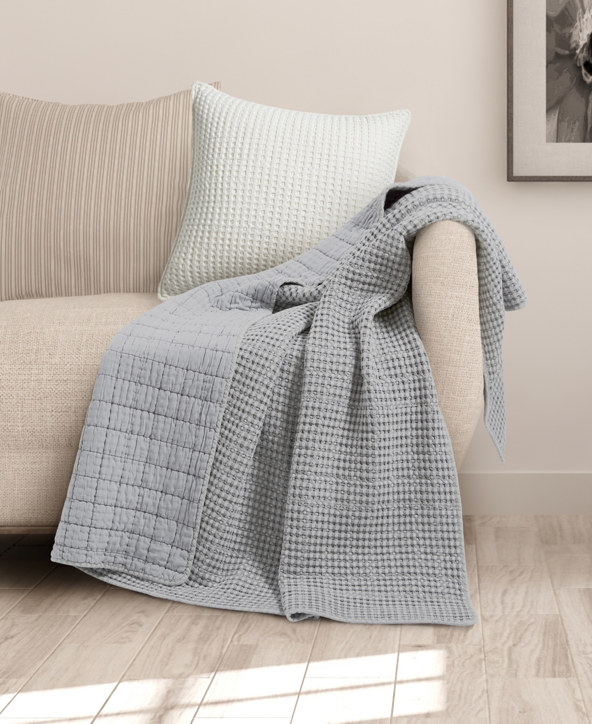 Click here for Levtex Mills Waffle Stitched Quilted Throw  60 x 5... prices