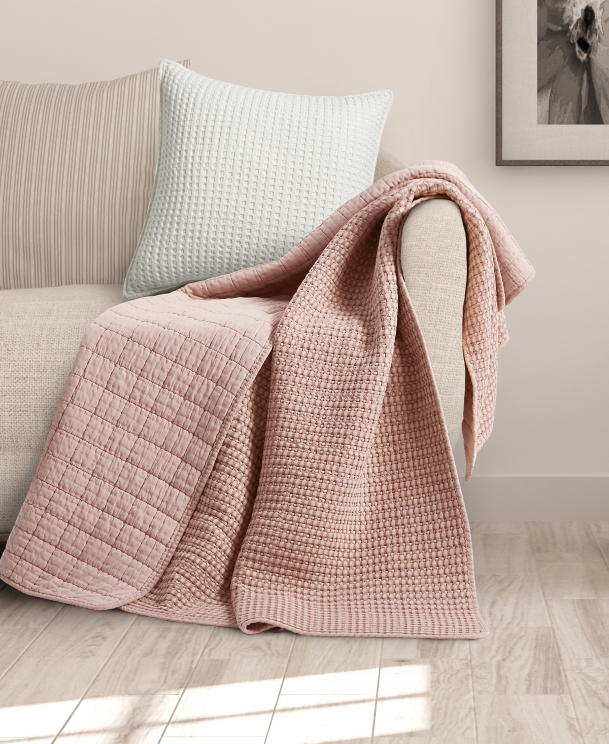 Click here for Levtex Mills Waffle Stitched Quilted Throw  60 x 5... prices