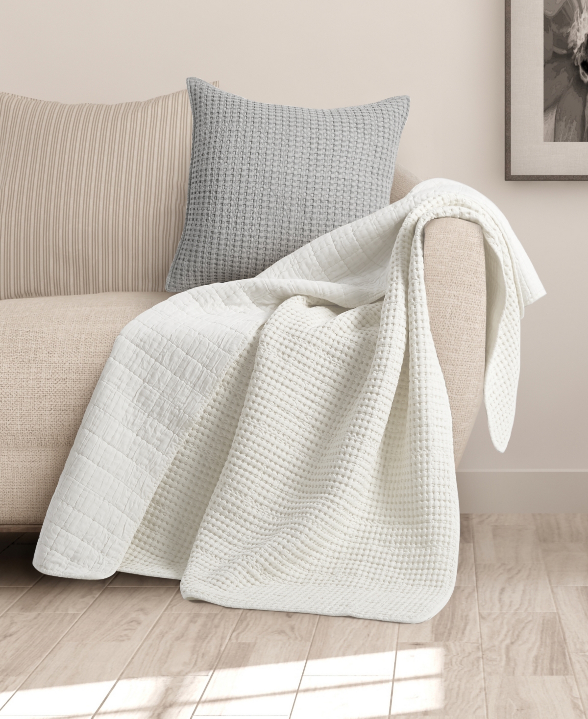 Click here for Levtex Mills Waffle Stitched Quilted Throw  60 x 5... prices