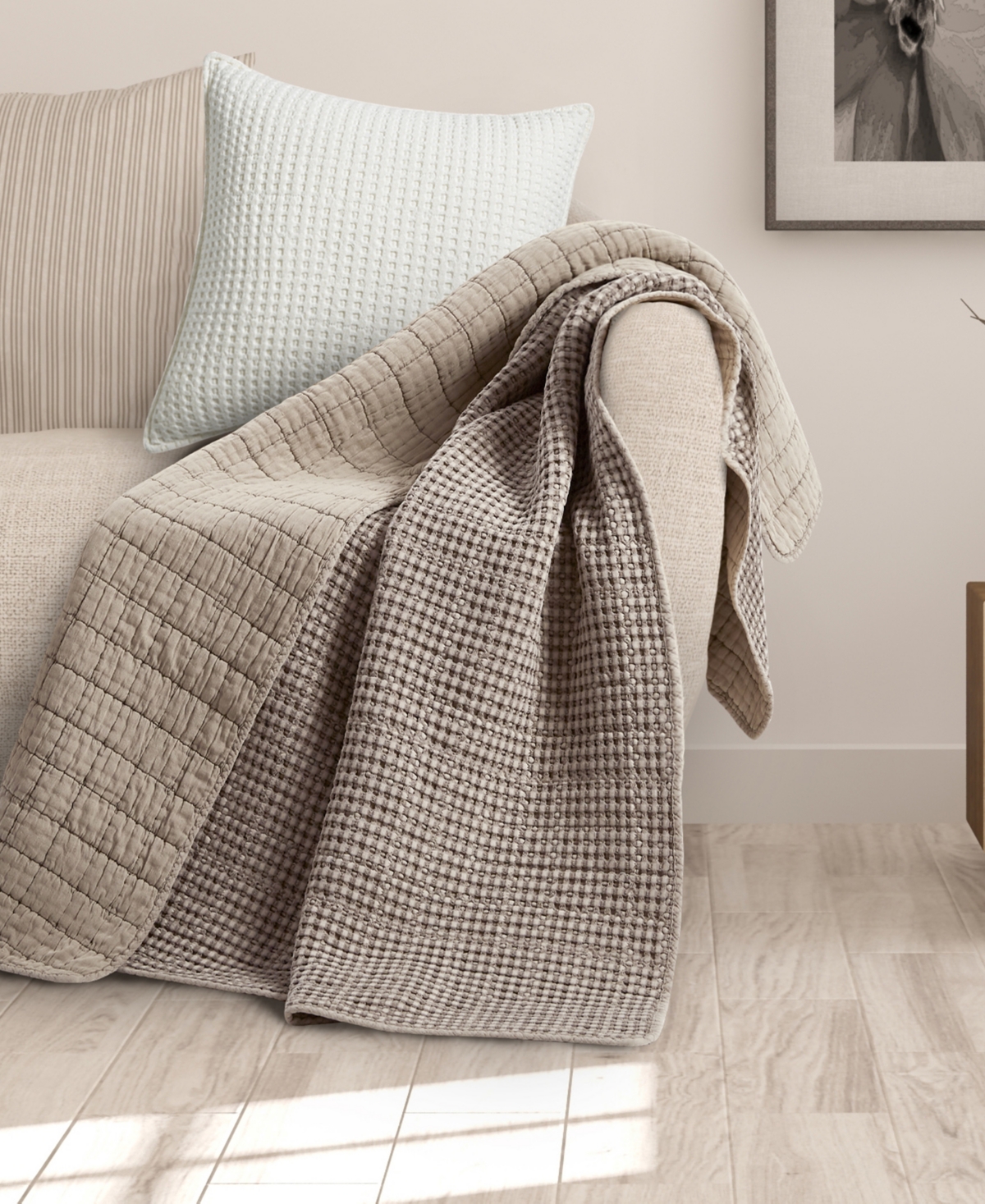 Click here for Levtex Mills Waffle Stitched Quilted Throw  60 x 5... prices