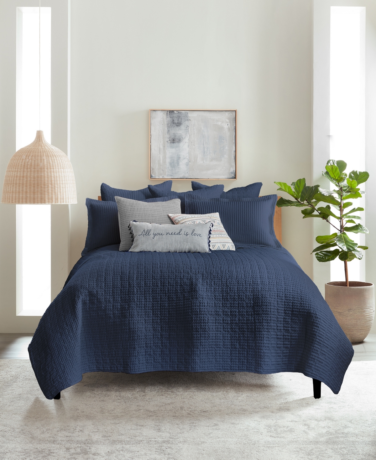 Click here for Levtex Mills Waffle Textured 3-Pc. Quilt Set  Full... prices