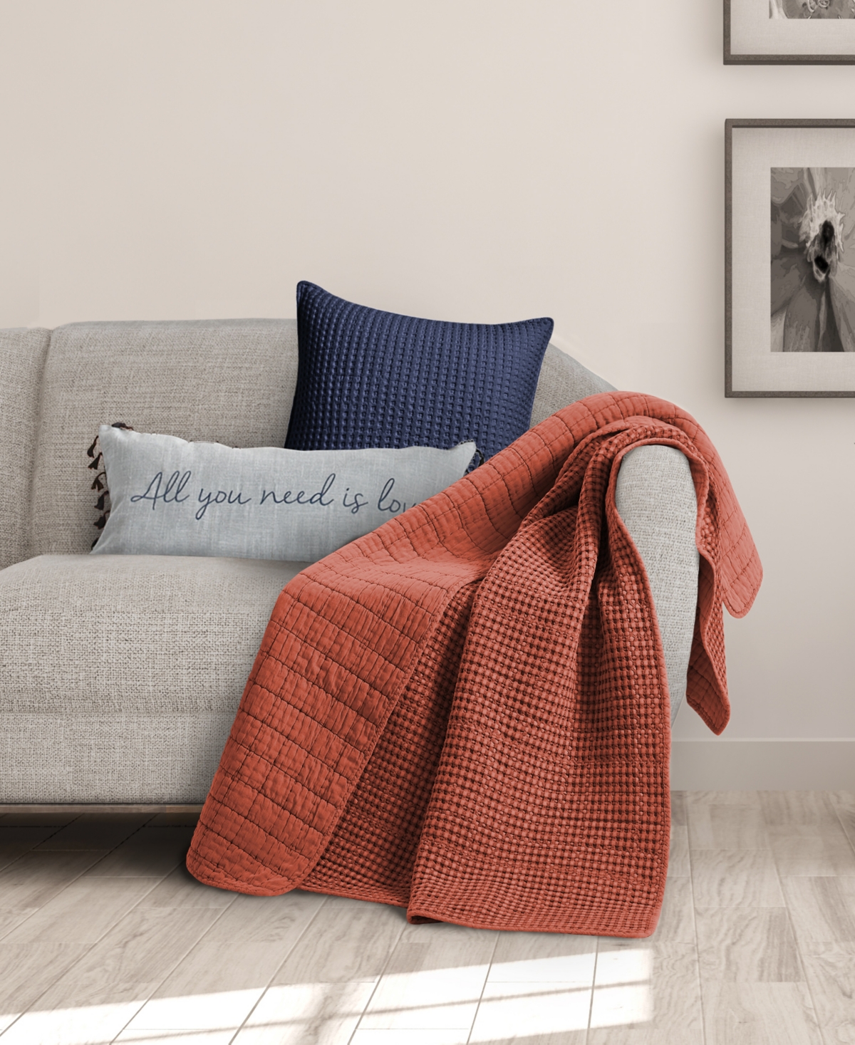 Click here for Levtex Mills Waffle Stitched Quilted Throw  60 x 5... prices