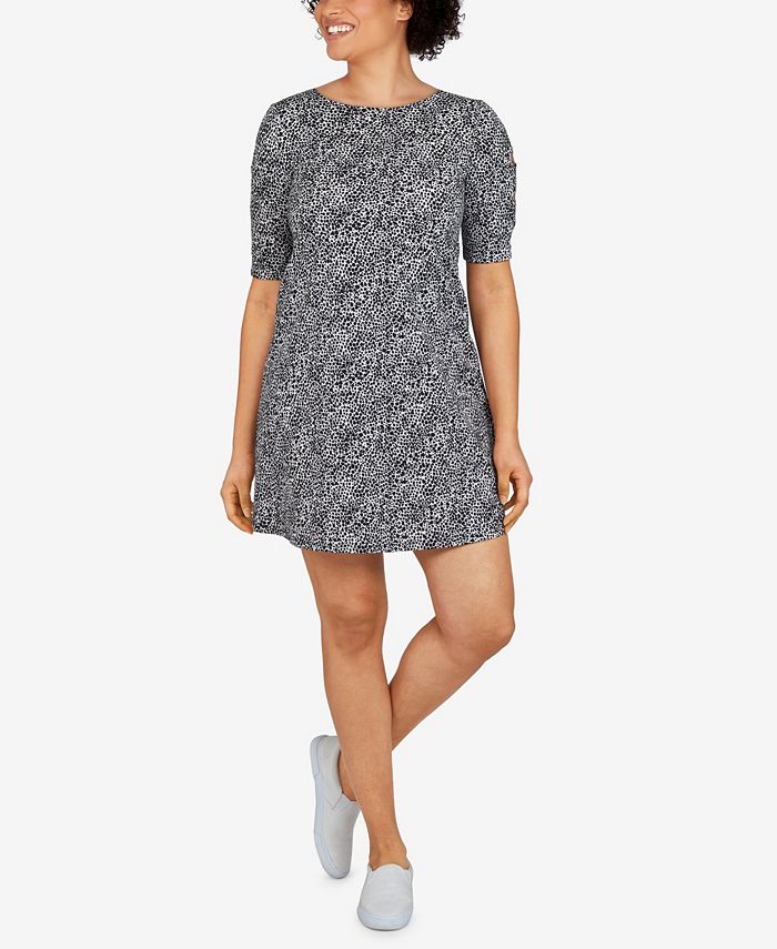 Ruby Rd. Petite Size Mini Spots Ladder Sleeve Dress - Macy's