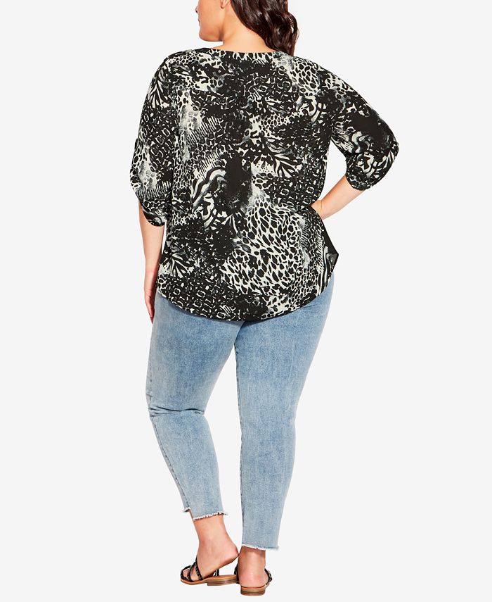 Avenue Plus Size Popover Blouse Top & Reviews - Tops - Plus Sizes - Macy's