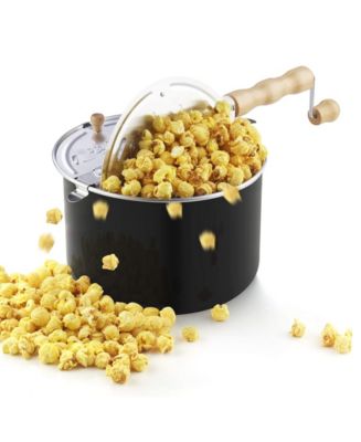Cook N Home Stovetop Popcorn Popper with Crank, 6-Quart Aluminum ...