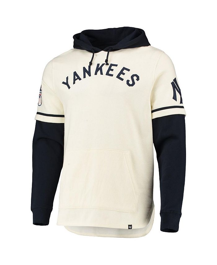 '47 Brand Men's '47 Cream New York Yankees Trifecta Shortstop Pullover ...