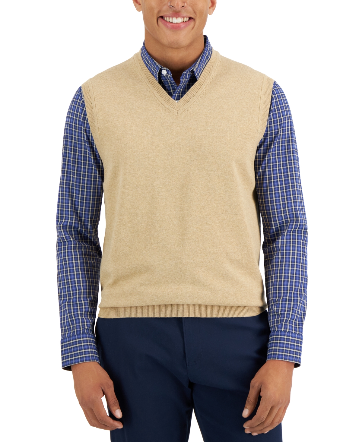 Click here for Club Room Mens Solid V-Neck Sweater Vest  Created... prices