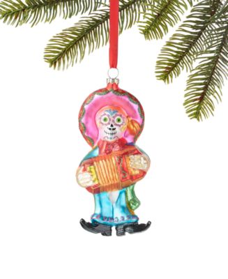 Holiday Lane Day of the Dead Glass Ornament with Gold-Tone Cap & Hanger ...
