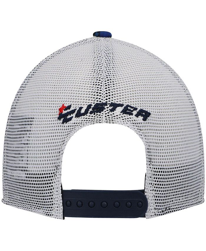 New Era Men's Gray and White Cole Custer 9FORTY American Salute Trucker ...