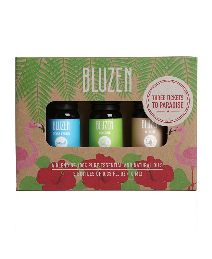 BluZen 10mL Three Tickets to Paradise 3-Pack Essential Oils: Jasmine ...