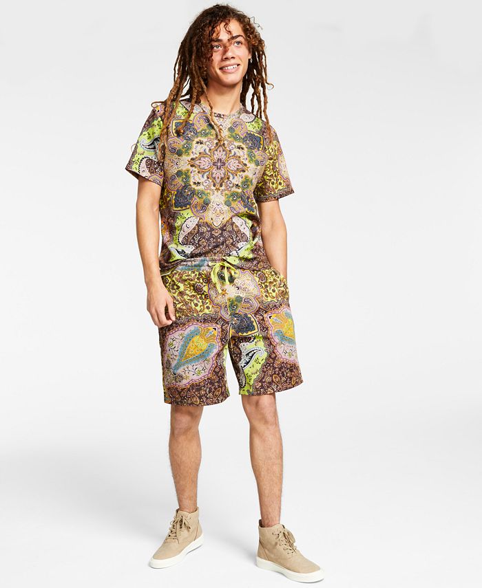 I.N.C. International Concepts Men's Regular-Fit Paisley 9" Drawstring ...