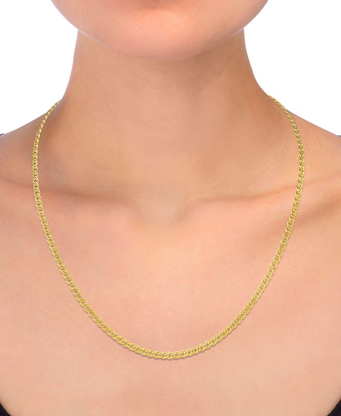 Macy's 20" Nonna Link Chain Necklace (3-3/4mm) in 14k Gold - Macy's