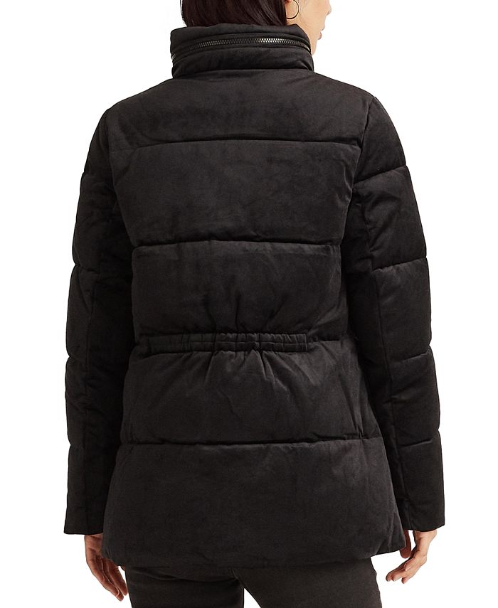 Lauren Ralph Lauren Women's Velvet Hooded Puffer Coat & Reviews - Coats ...