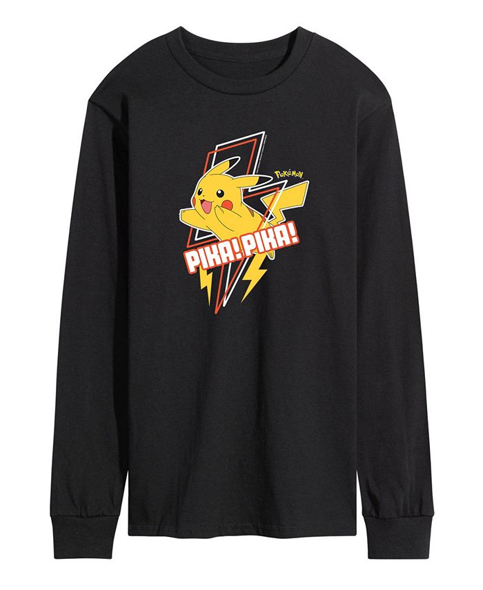 AIRWAVES Men's Pokemon Pika Pika Long Sleeve T-shirt - Macy's