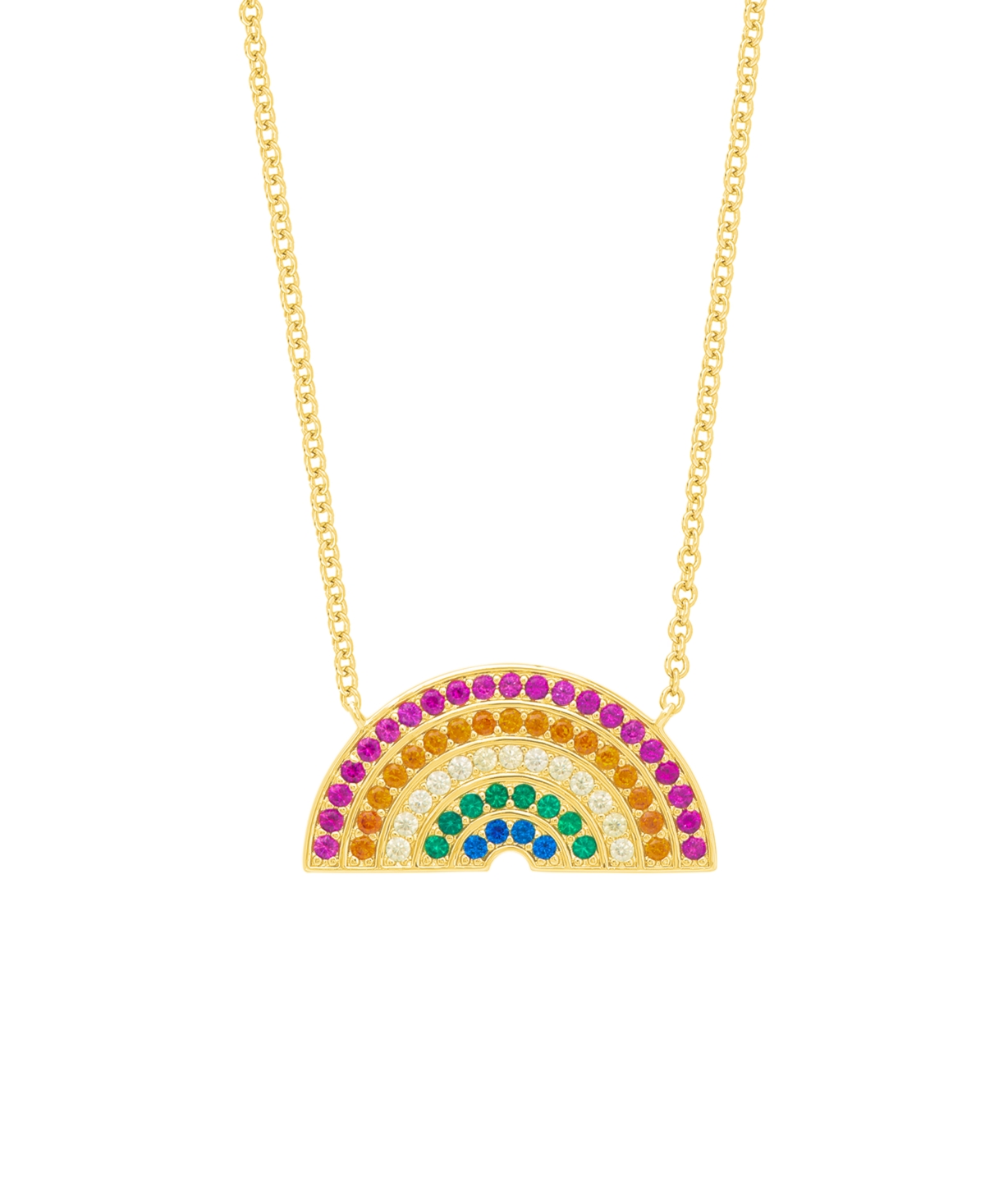 Click here for Macys Womens Rainbow Pendant Necklace - Gold prices