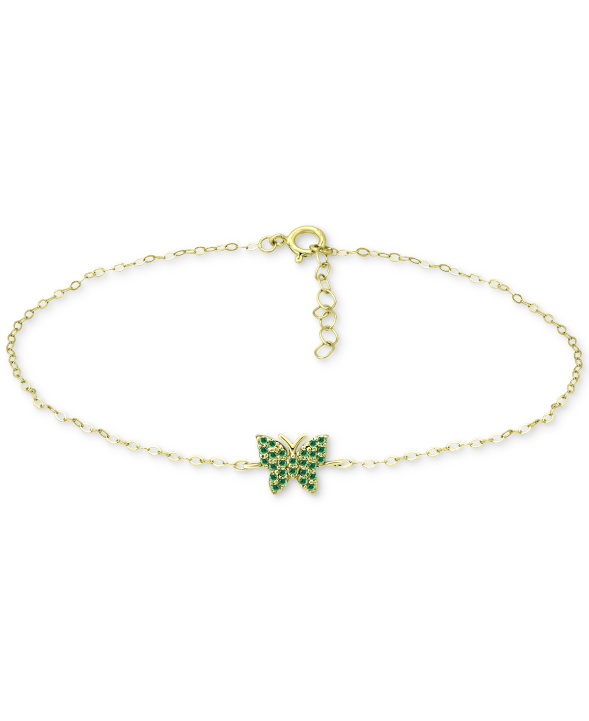 Click here for Giani Bernini Green Cubic Zirconia Butterfly Ankle... prices