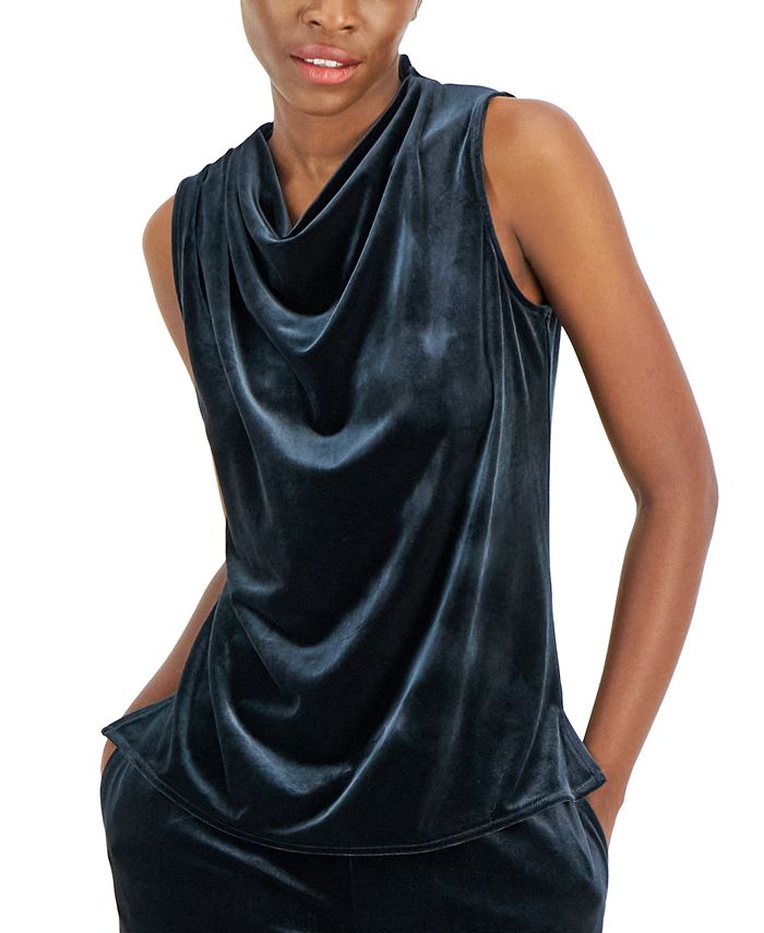 Alfani Petite Velour Tank Top, Created for Macy's - Macy's