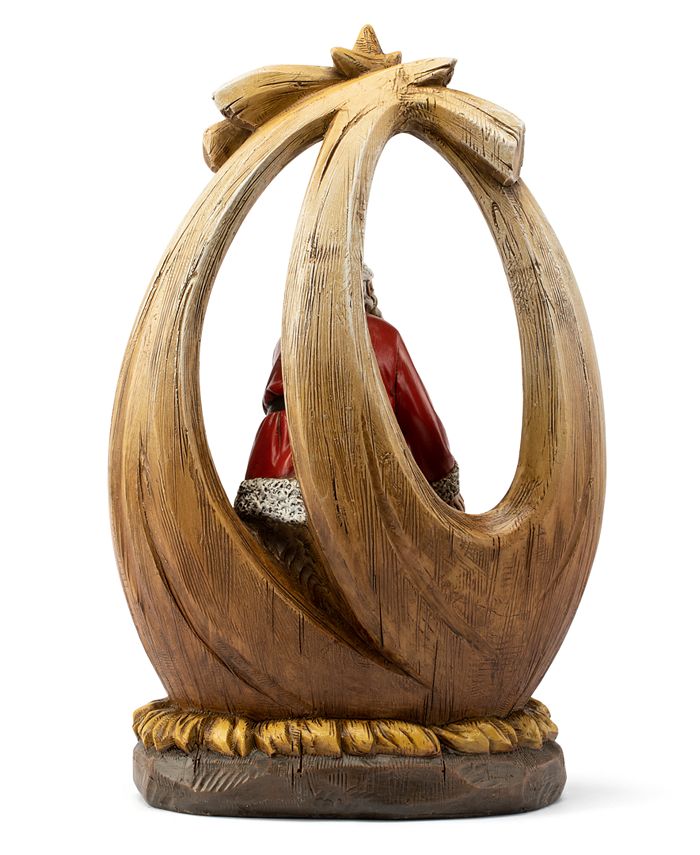 Napco Santa with Baby Jesus in Creche - Macy's