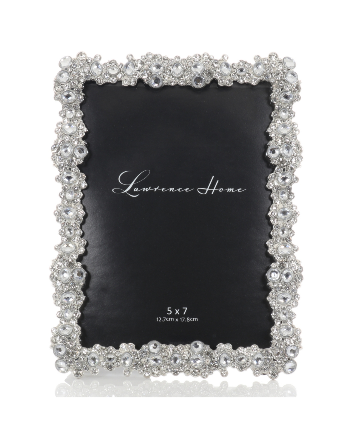 Click here for Jewel Cluster Metal Picture Frame  5 x 7 - Silver-... prices