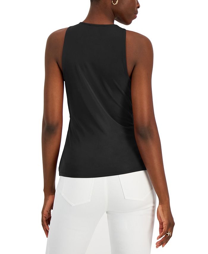 Inc International Concepts Womens Ruched Keyhole Top Created For Macy