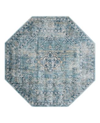 Bayshore Home Aquidneck AQU04 4' x 4' Octagon Area Rug - Macy's