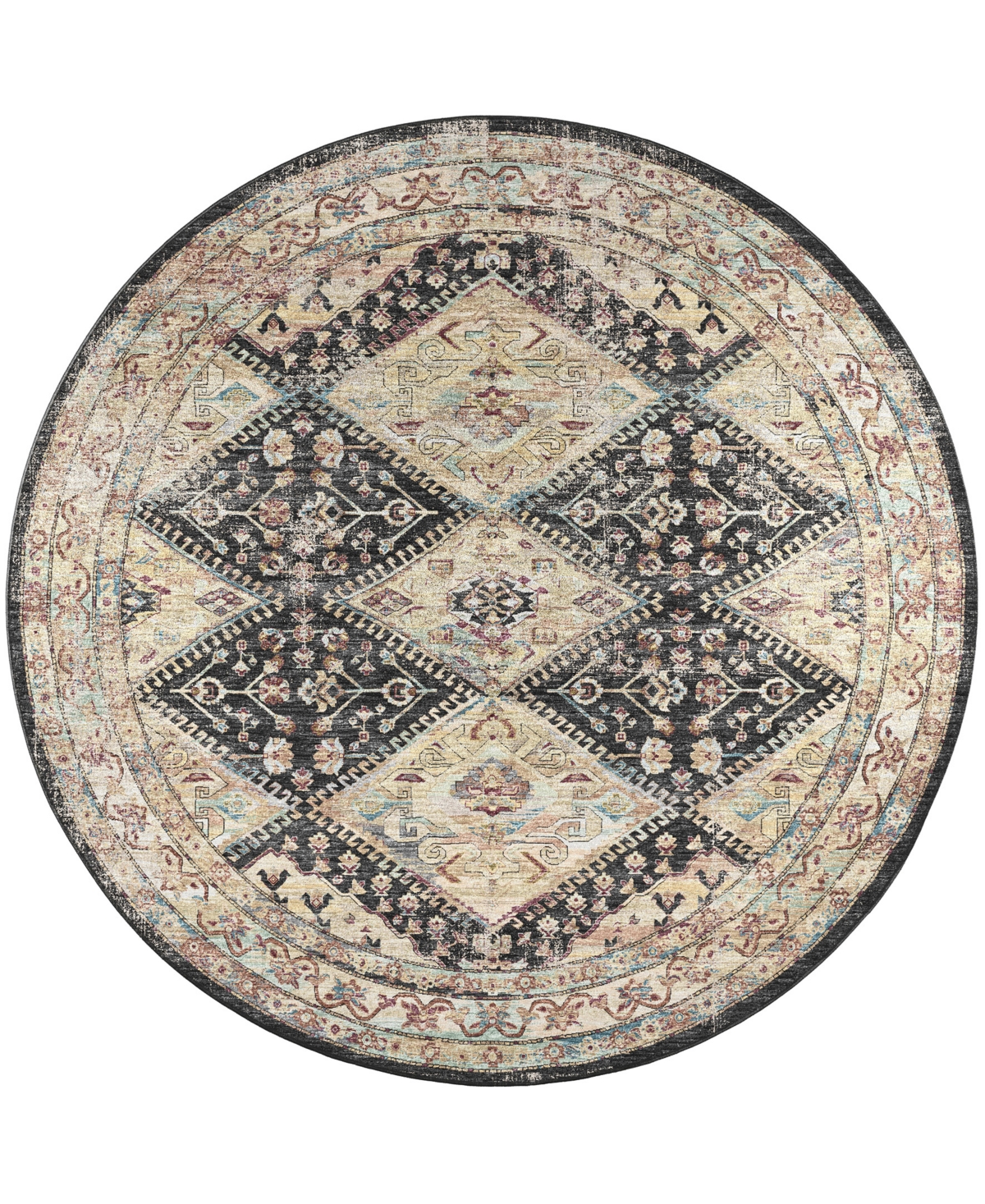 Click here for Dalyn Jericho JC9 4 x 4 Round Area Rug - Midnight prices