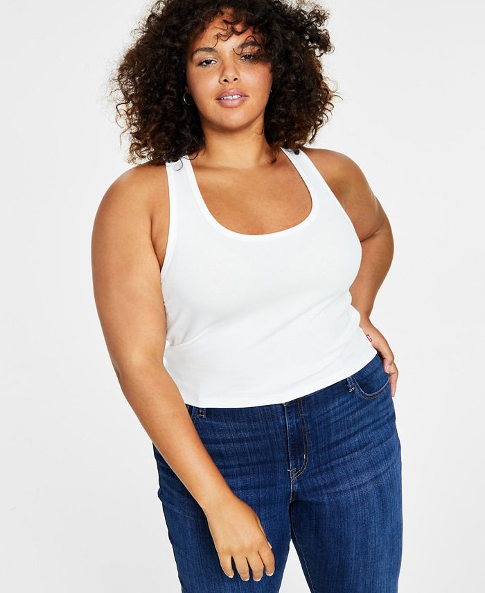Levi's Plus Size Racerback Tank Top & Reviews - Tops - Plus Sizes - Macy's