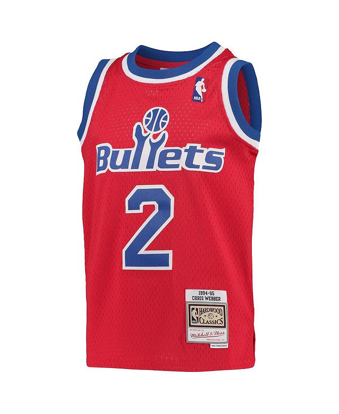 Mitchell & Ness Big Boys Chris Webber Red Washington Bullets 1994-95 ...