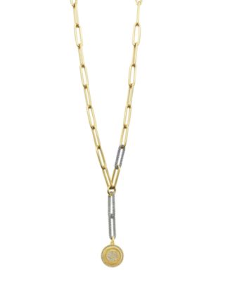 Vince Camuto Two-Tone Coin Pendant Y Necklace - Macy's
