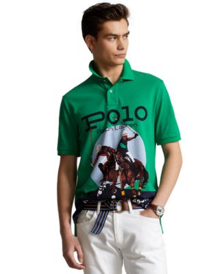 Polo Ralph Lauren Men's Classic-Fit Mesh Graphic Polo Shirt - Macy's