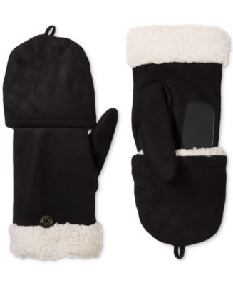 Isotoner Signature Women's Microsuede Flip-Top Mittens - Macy's