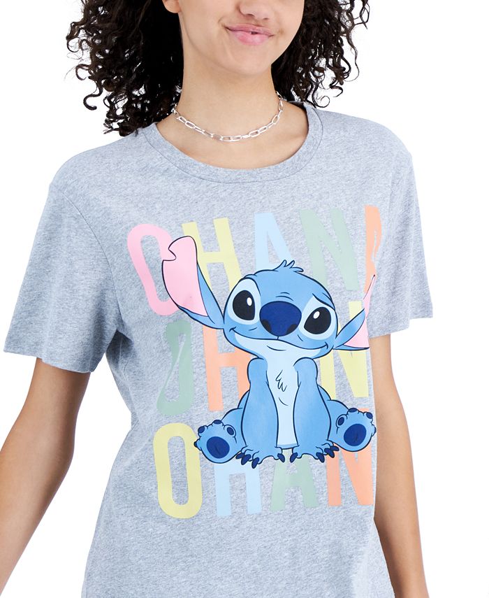 Disney Juniors' Stitch Ohana Graphic T-Shirt - Macy's