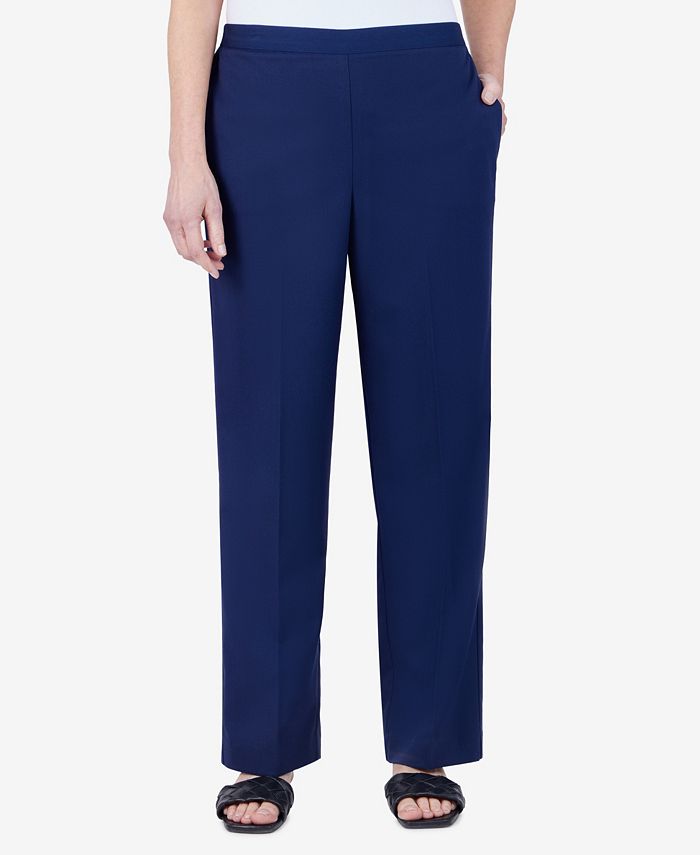 Alfred Dunner Plus Size Sloane Street Pull-On Proportioned Straight Leg ...