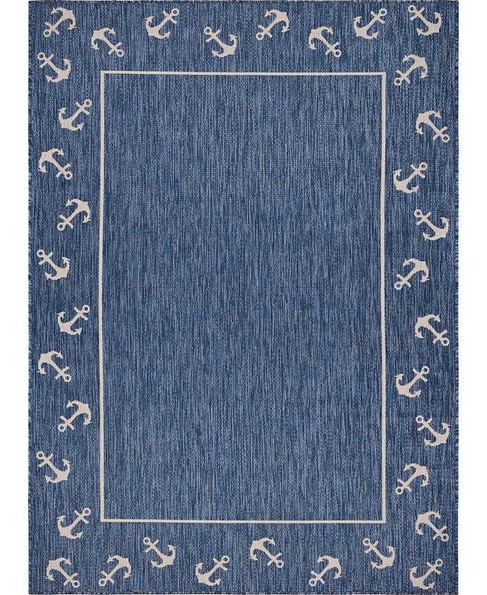 LR Home Shoreline SRL81872 5'3" x 7' Outdoor Area Rug - Macy's