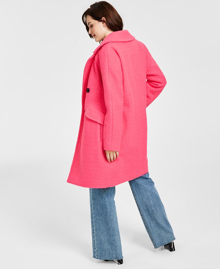 BCBGeneration Women's Double-Breasted Bouclé Walker Coat, Created for ...