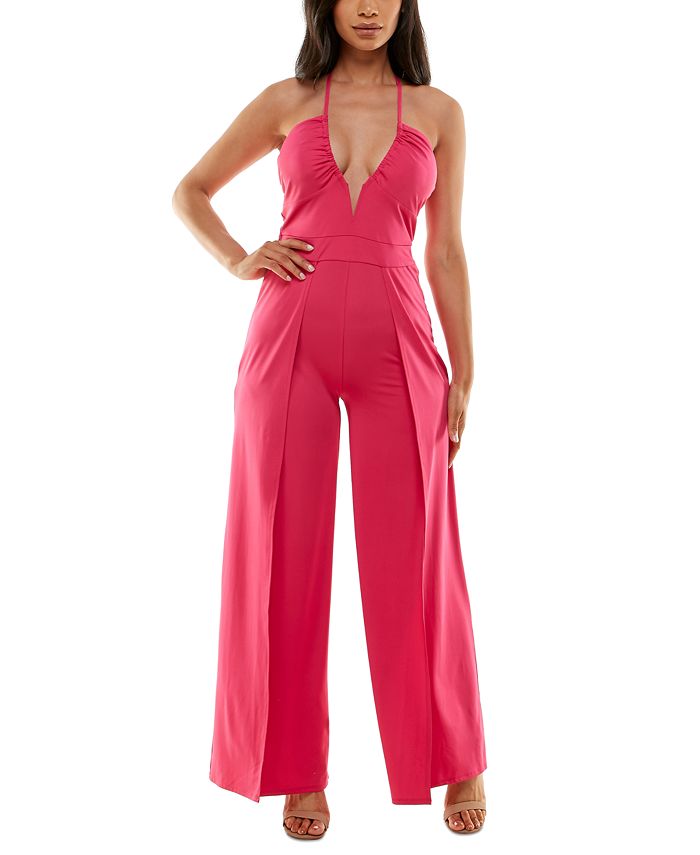 bebe Women's Strappy Slit-Leg Jumpsuit - Macy's