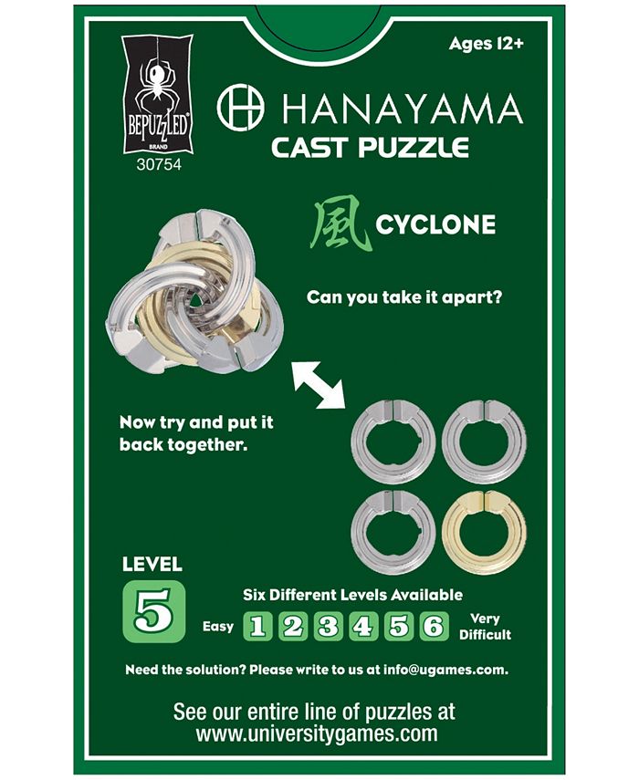 BePuzzled Hanayama Level 5 Cast Puzzle - Cyclone Set, 4 Piece - Macy's