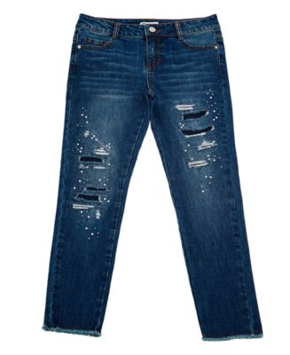 Epic Threads Big Girls Ripped Denim Skinny Jeans, Created For Macy's ...