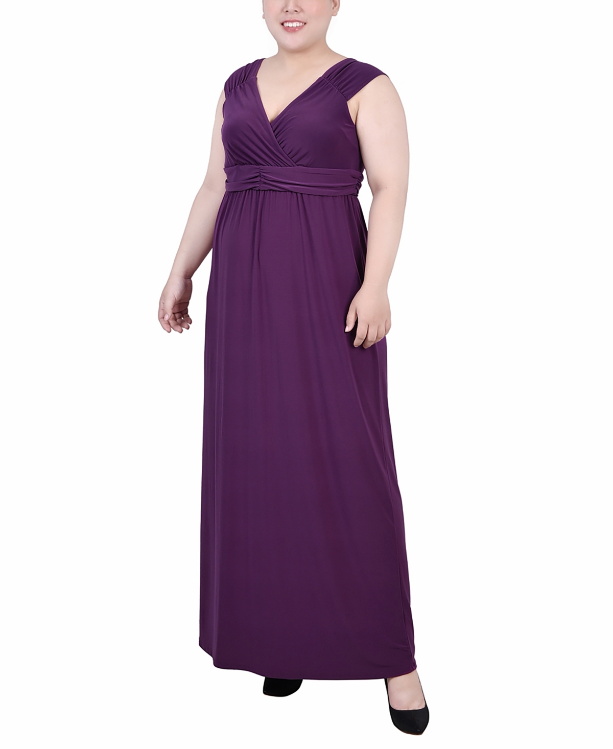 Click here for Ny Collection Plus Size Ruched Empire Maxi Dress -... prices