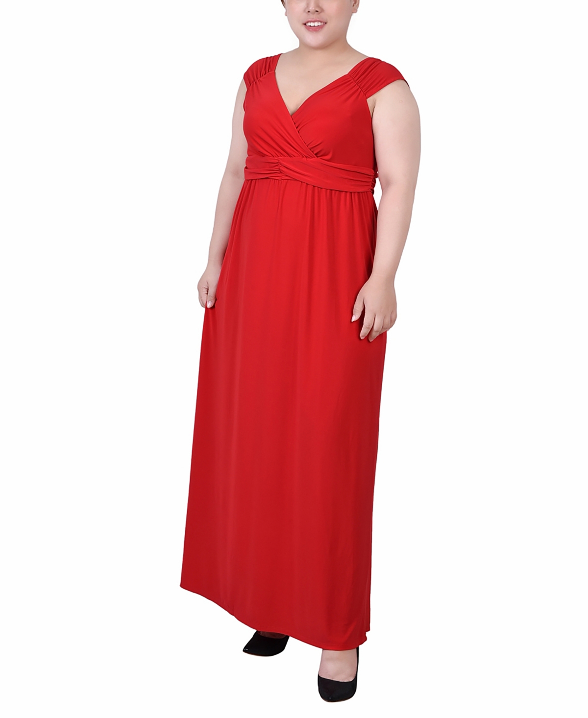 Click here for Ny Collection Plus Size Ruched Empire Maxi Dress -... prices