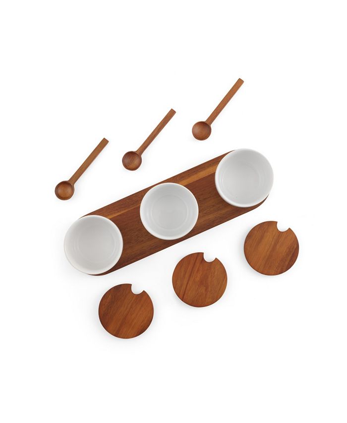 Nambé Duets Triple Condiment Server Set, 10 Piece - Macy's