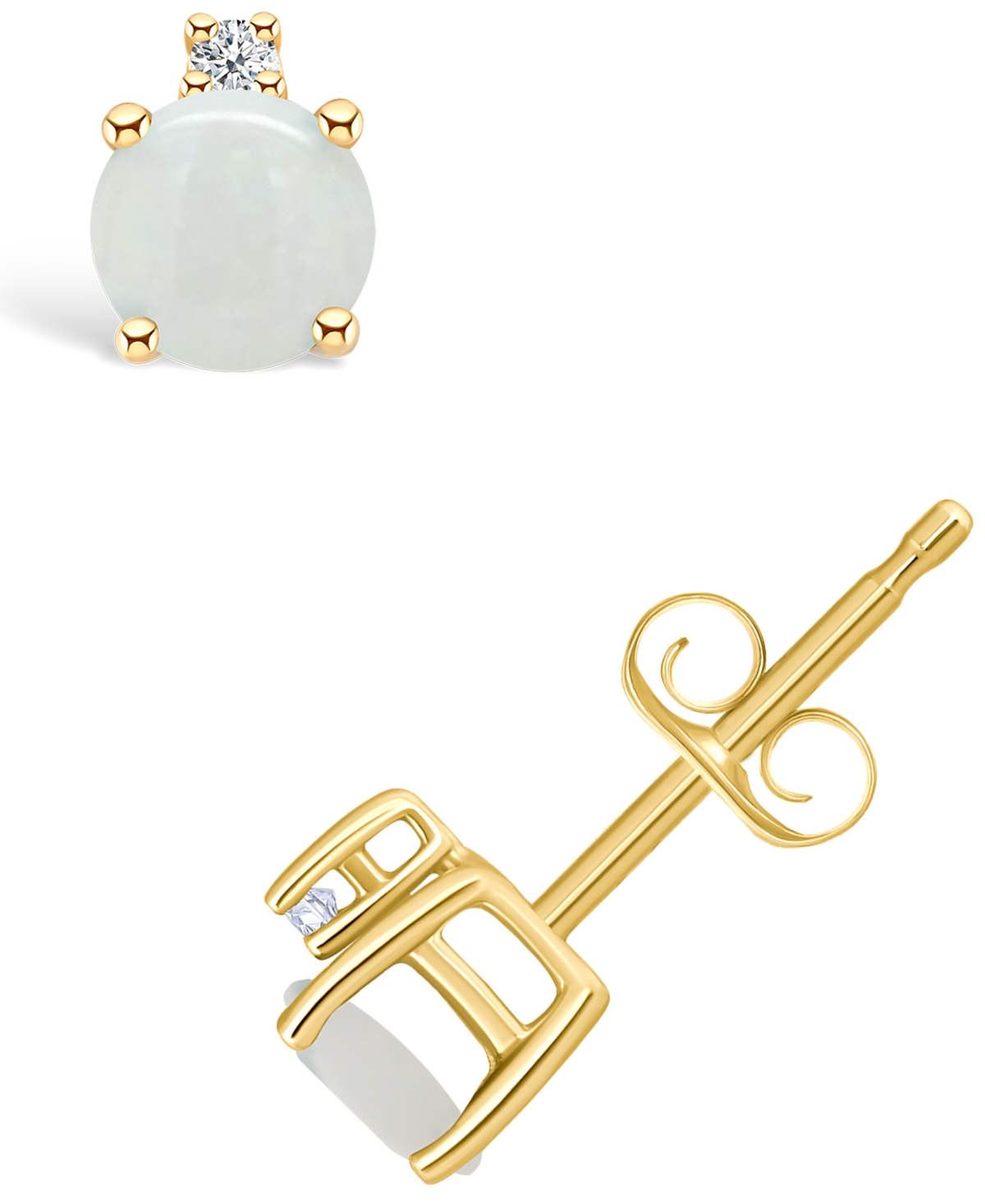 Click here for Opal (1/3 ct. t.w.) and Diamond Accent Stud Earrin... prices