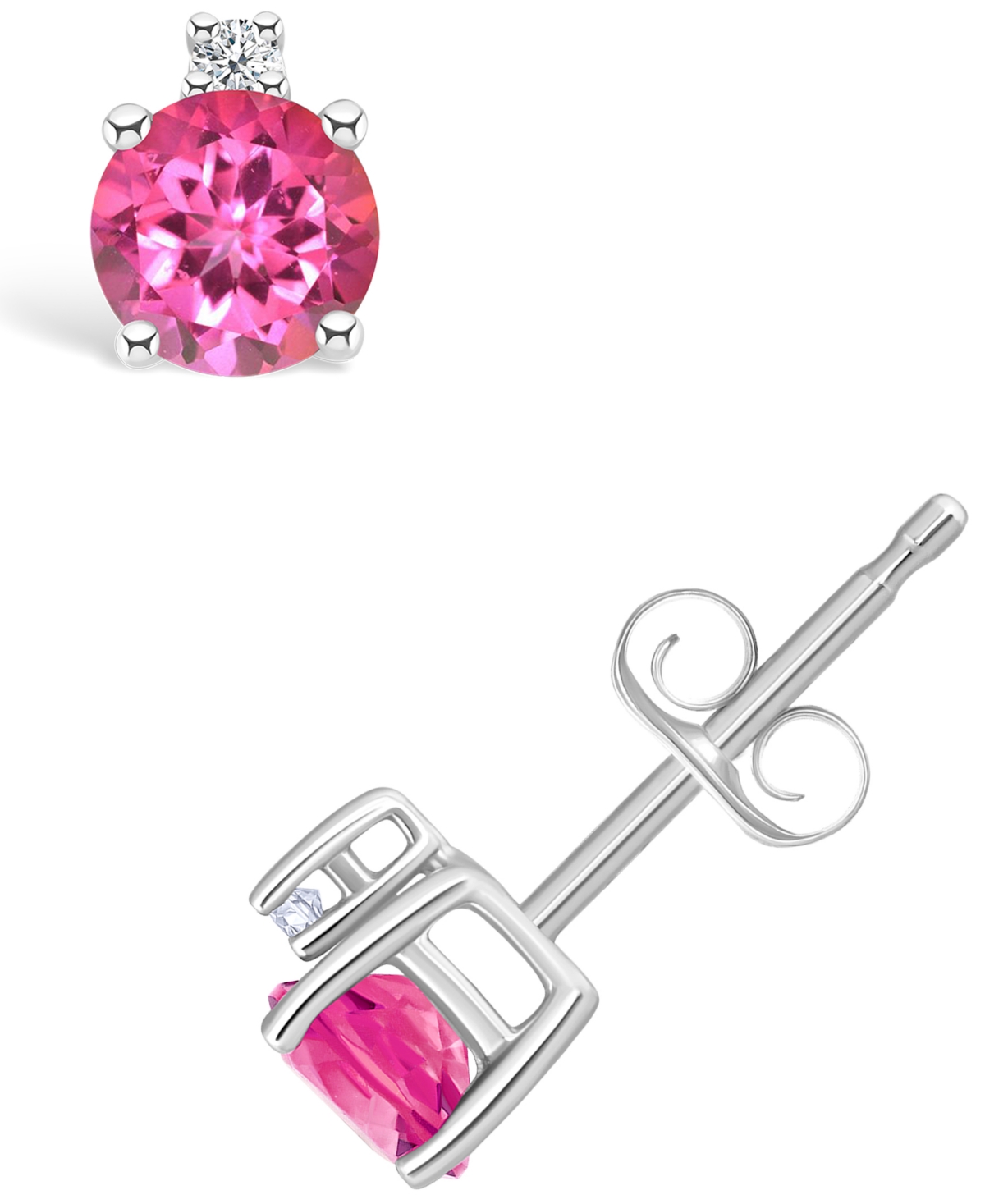 Click here for White Topaz (5/8 ct. t.w.) and Diamond Accent Stud... prices