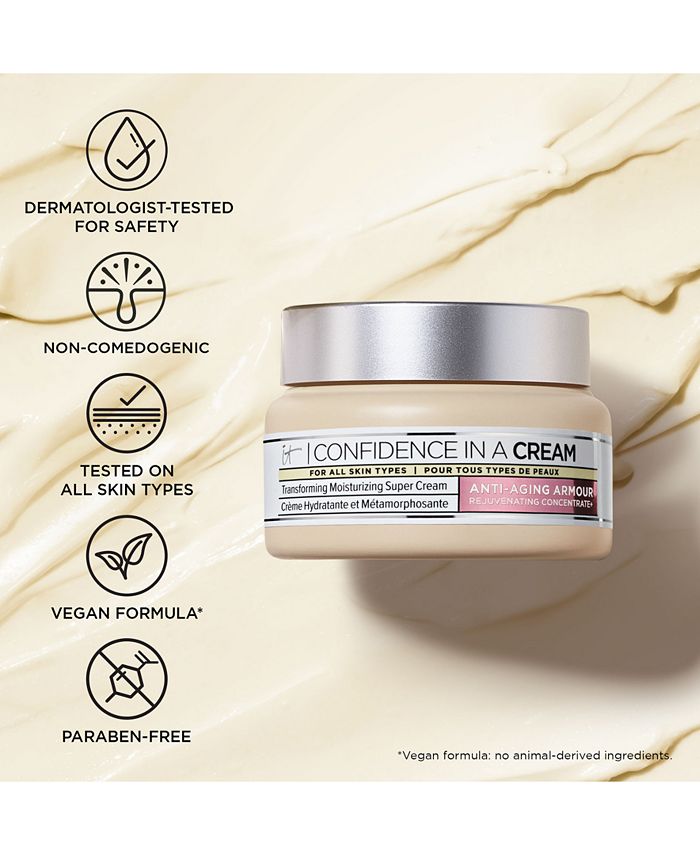 IT Cosmetics Confidence In A Cream Anti-Aging Hydrating Moisturizer, 4 ...