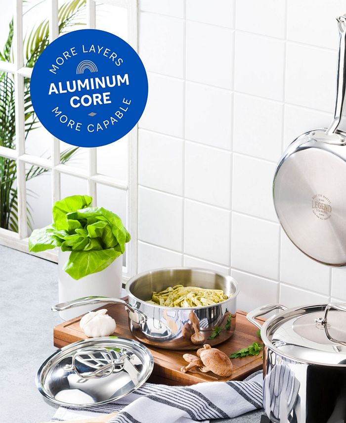 Legend Cookware 5 Ply Cookware with Lids Starter Set, 5 Pieces - Macy's