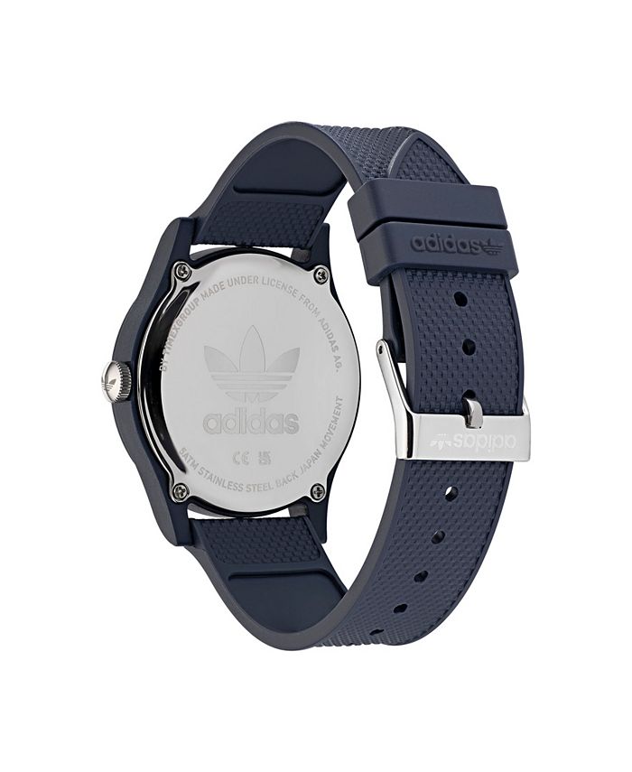 adidas Unisex Solar Project One Blue Resin Strap Watch 39mm - Macy's